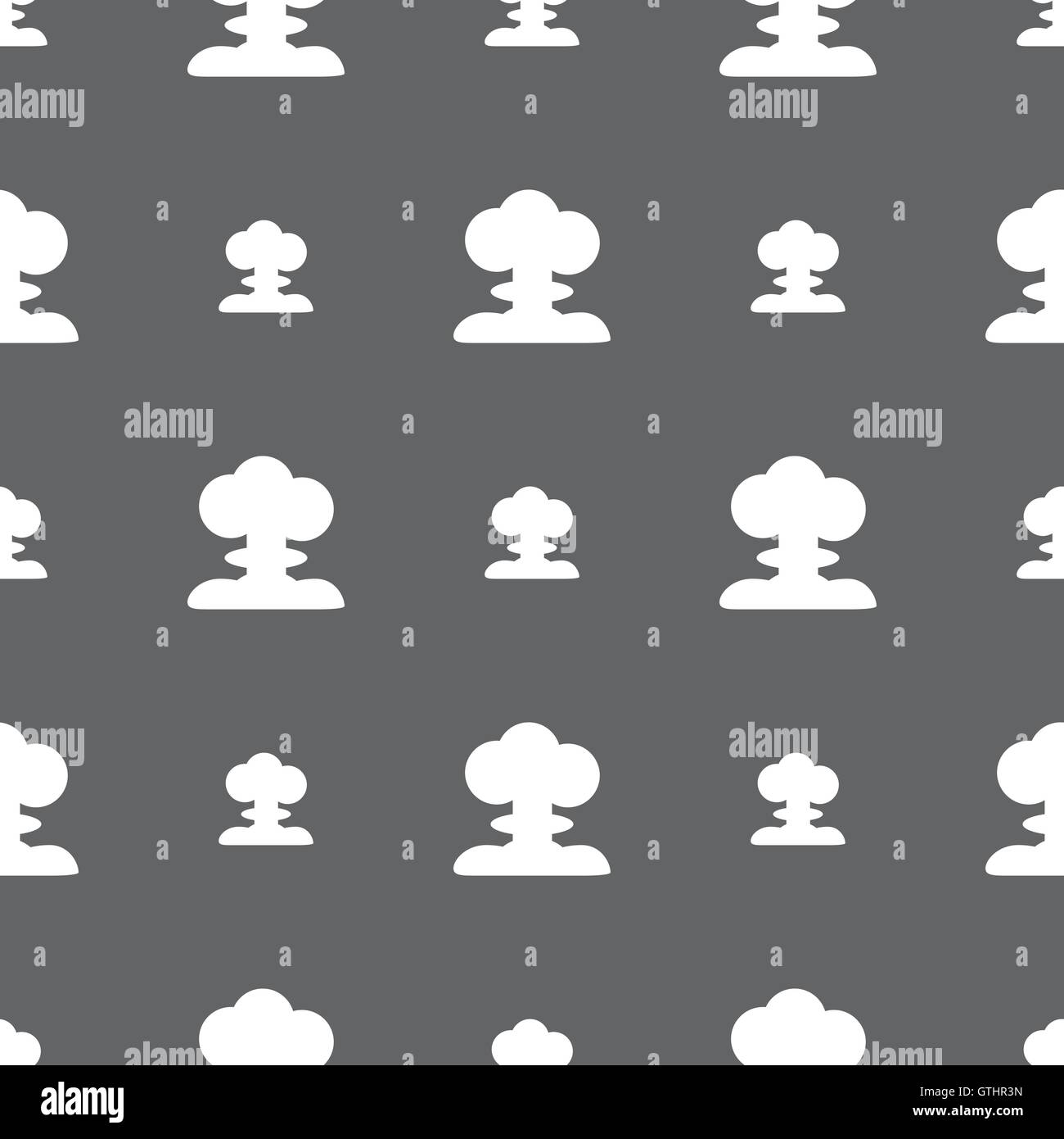 Explosion Icon sign. Seamless pattern on a gray background. Vector ...