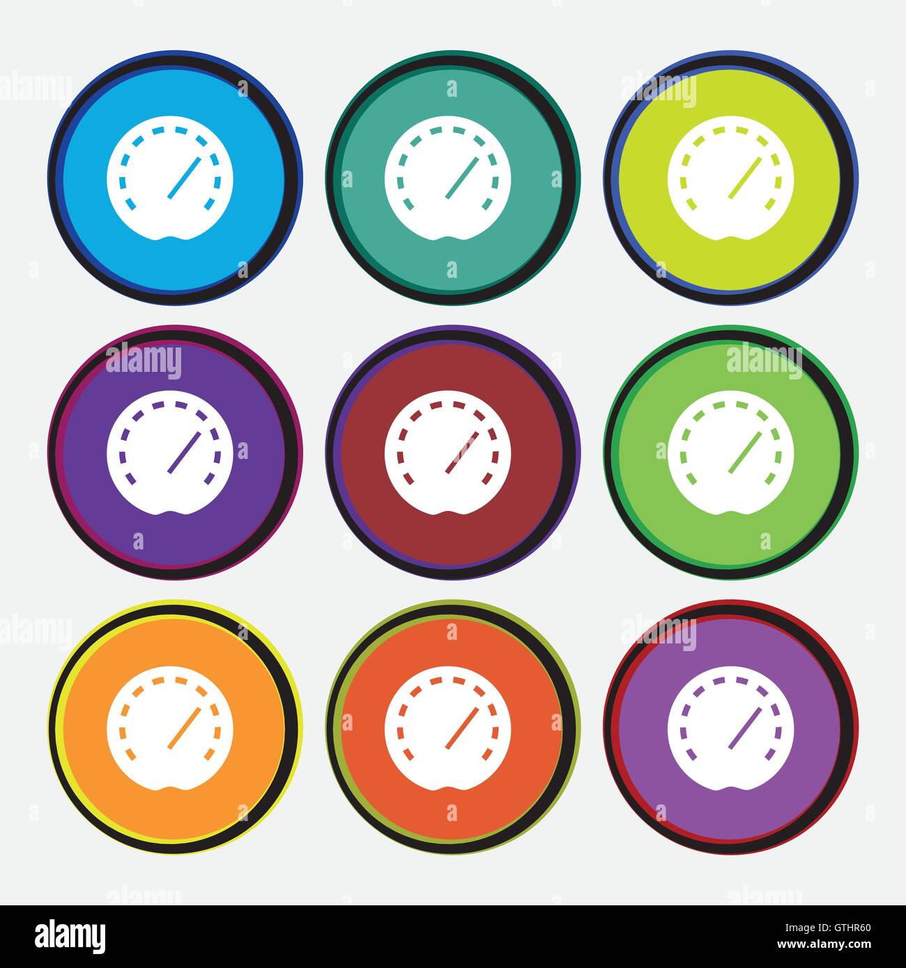 Dashboard multi colored flat Stock Vector Images - Alamy