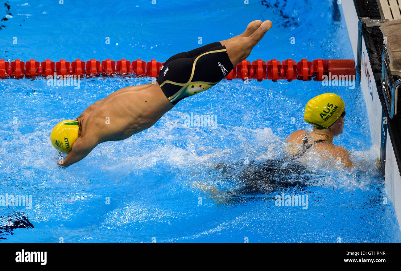 Australia's Ahmed Kelly and Kate Wilson compete during Heat 2 of the ...