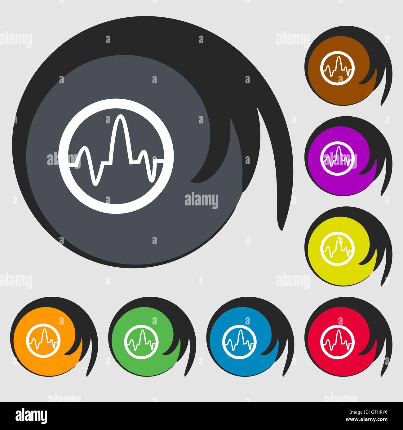 Pulse sign icon symbols hi-res stock photography and images - Alamy