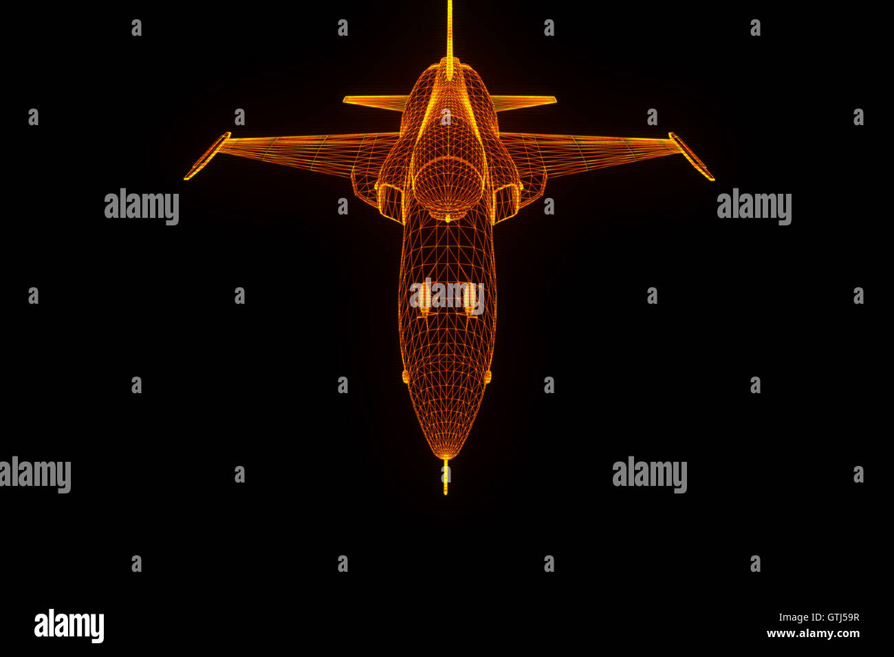 3d jet plane wireframe hi-res stock photography and images - Alamy