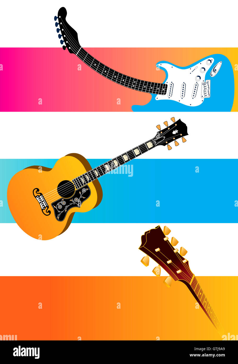 Guitar Vector Banner Design template Stock Photo - Alamy