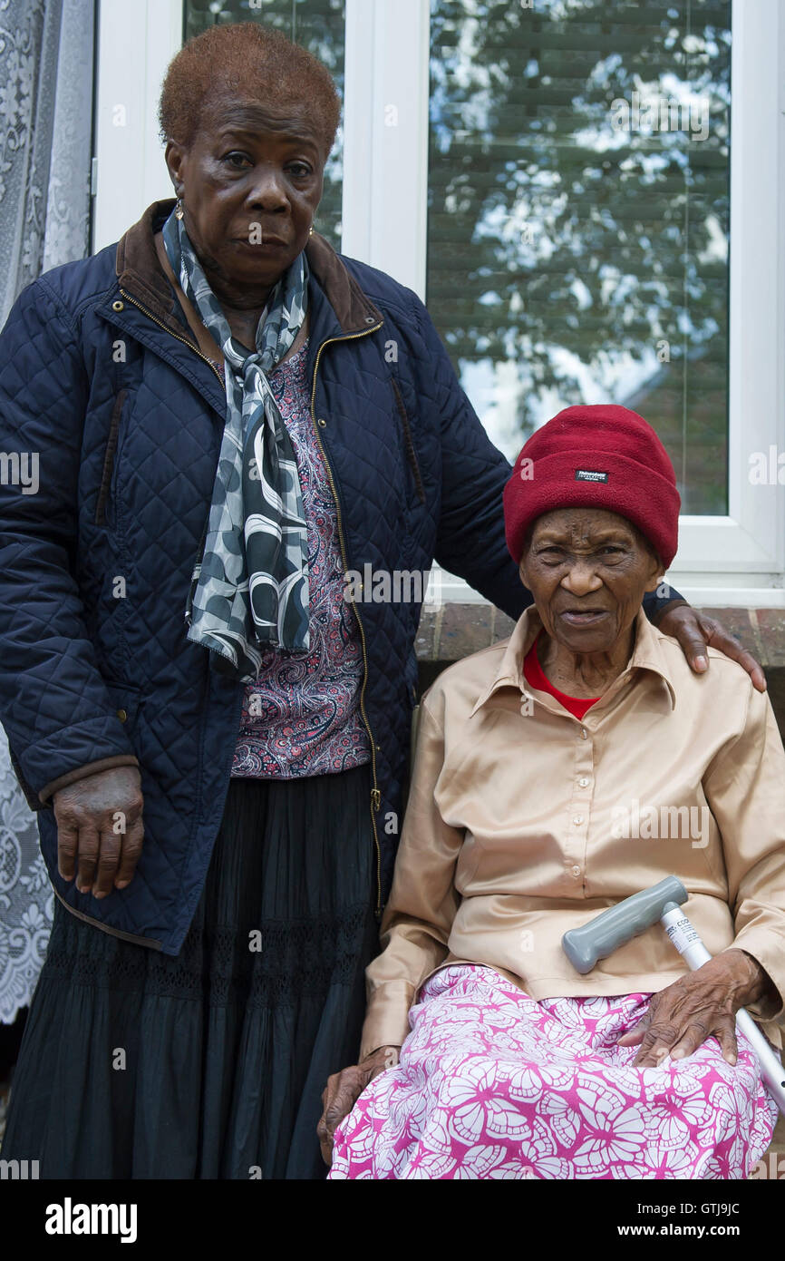 Maisie McIntosh (left) with her mother Alexteen Roberts, 101, who was ...