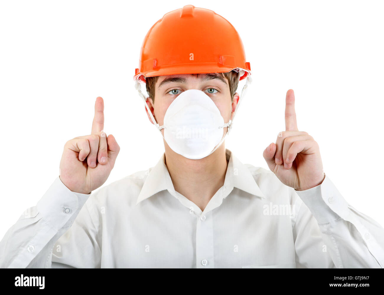 Man white hard hat hi-res stock photography and images - Alamy