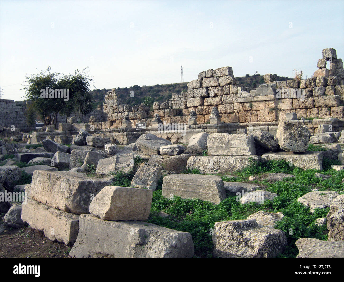 Aspendos or Aspendus Archaeological Site, Antalya province of Turkey ...