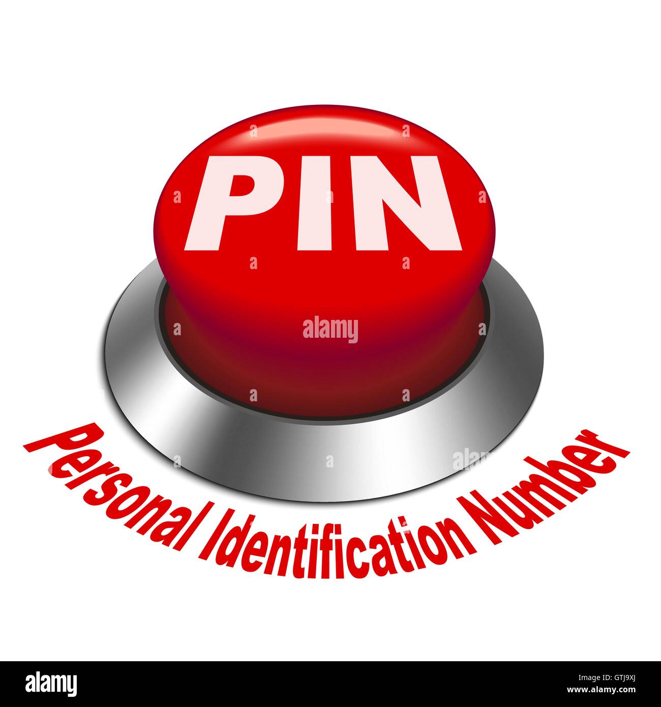 3d illustration of PIN ( Personal identification number) button ... 3d illustration of PIN ( Personal identification number) button ...