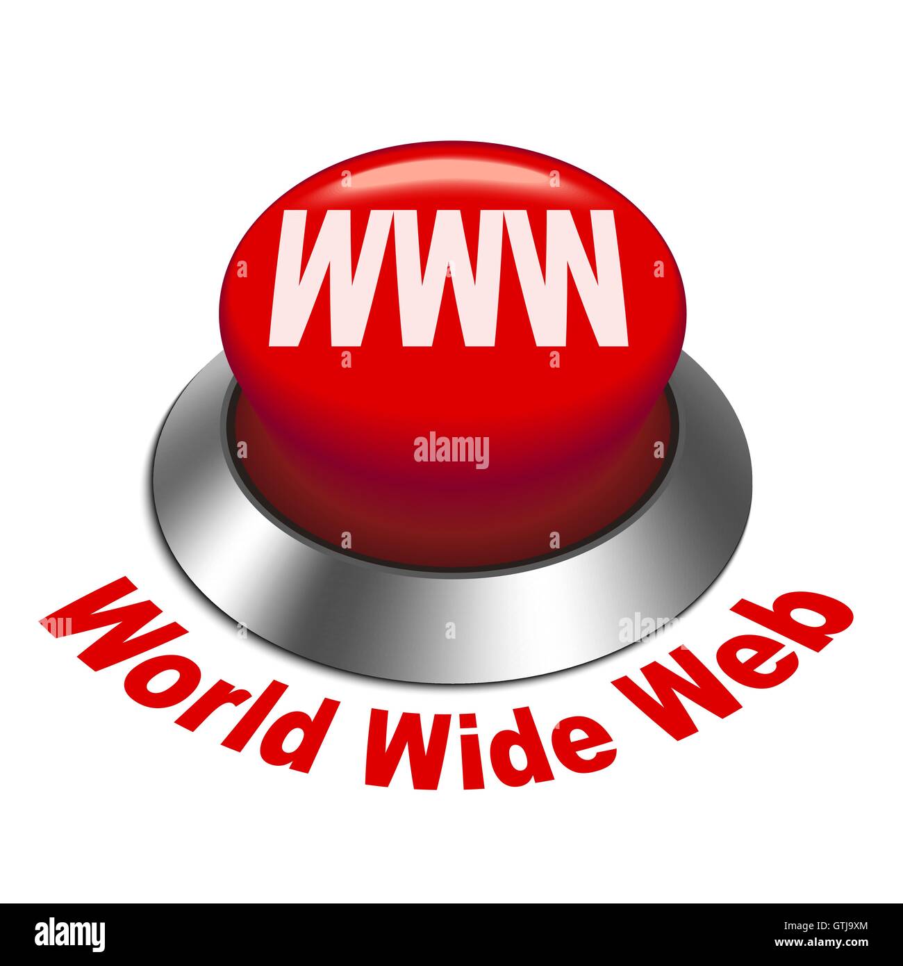 3d illustration of WWW ( World Wide Web ) button isolated white ...