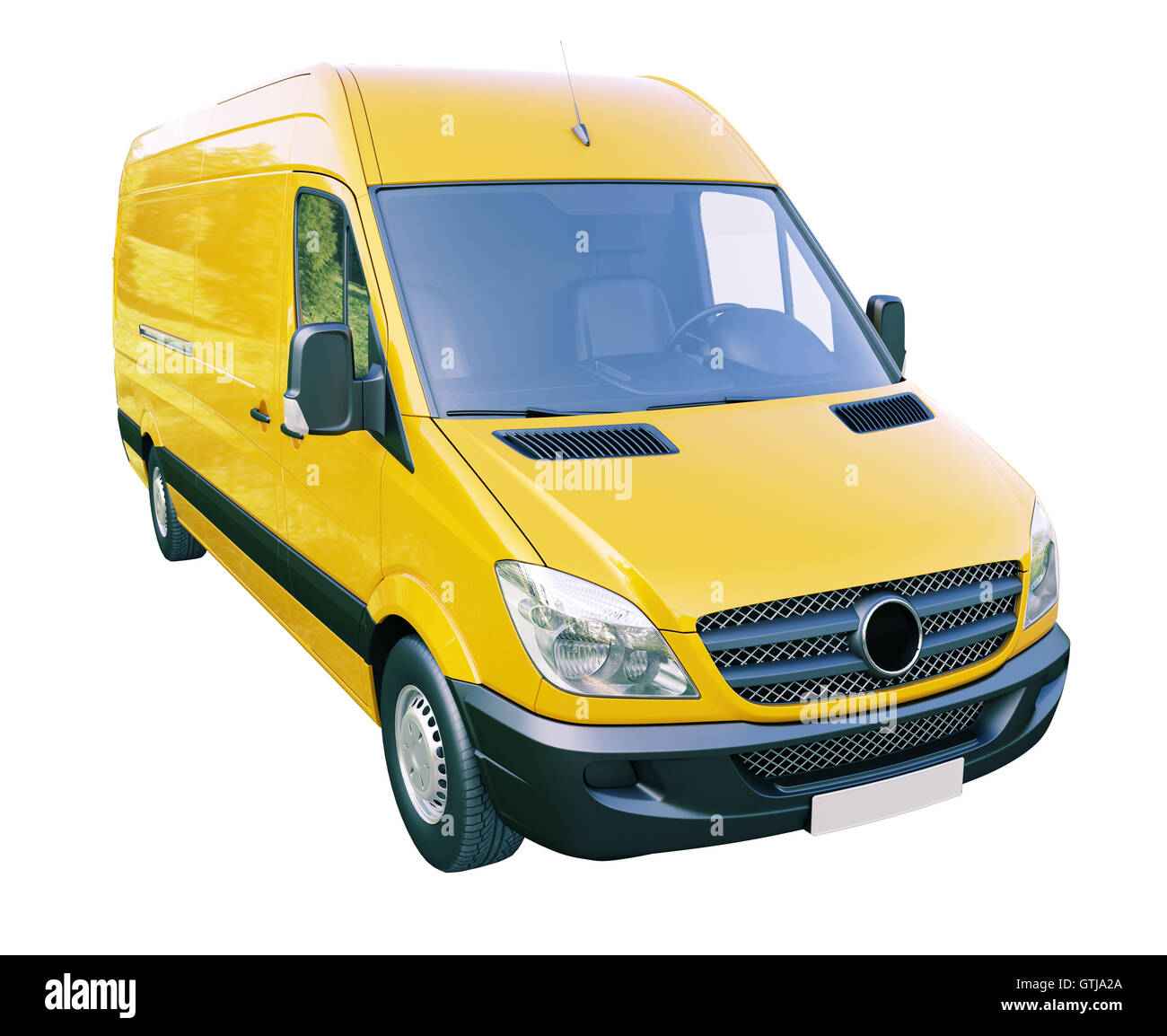 Commercial van isolated Stock Photo - Alamy