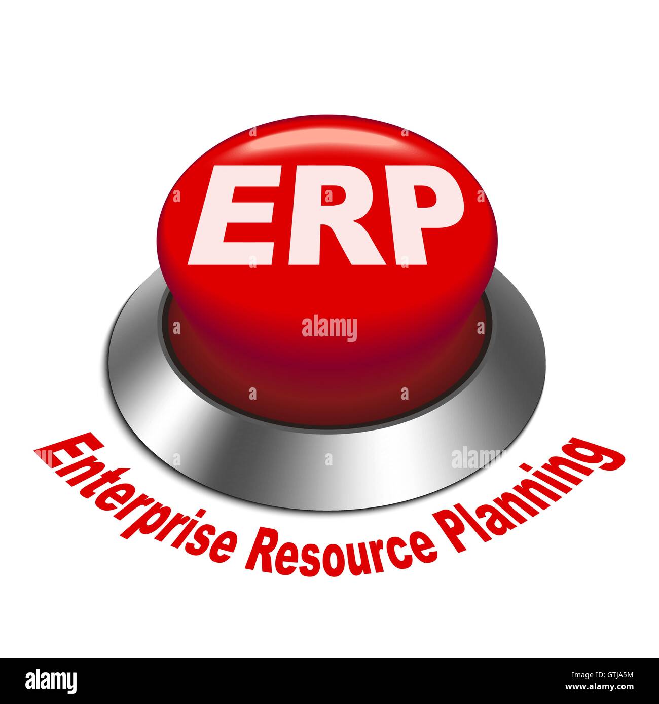 3d illustration of ERP Enterprise Resource Planning isolated white ...