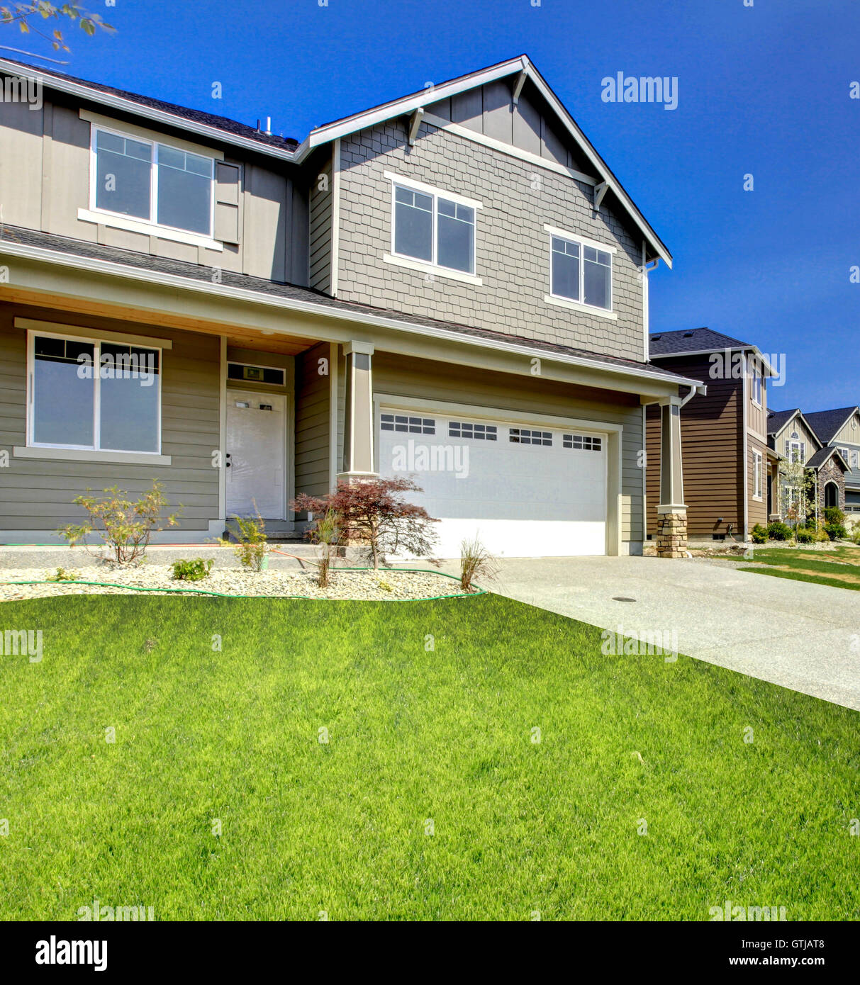 New American home exterior Stock Photo - Alamy