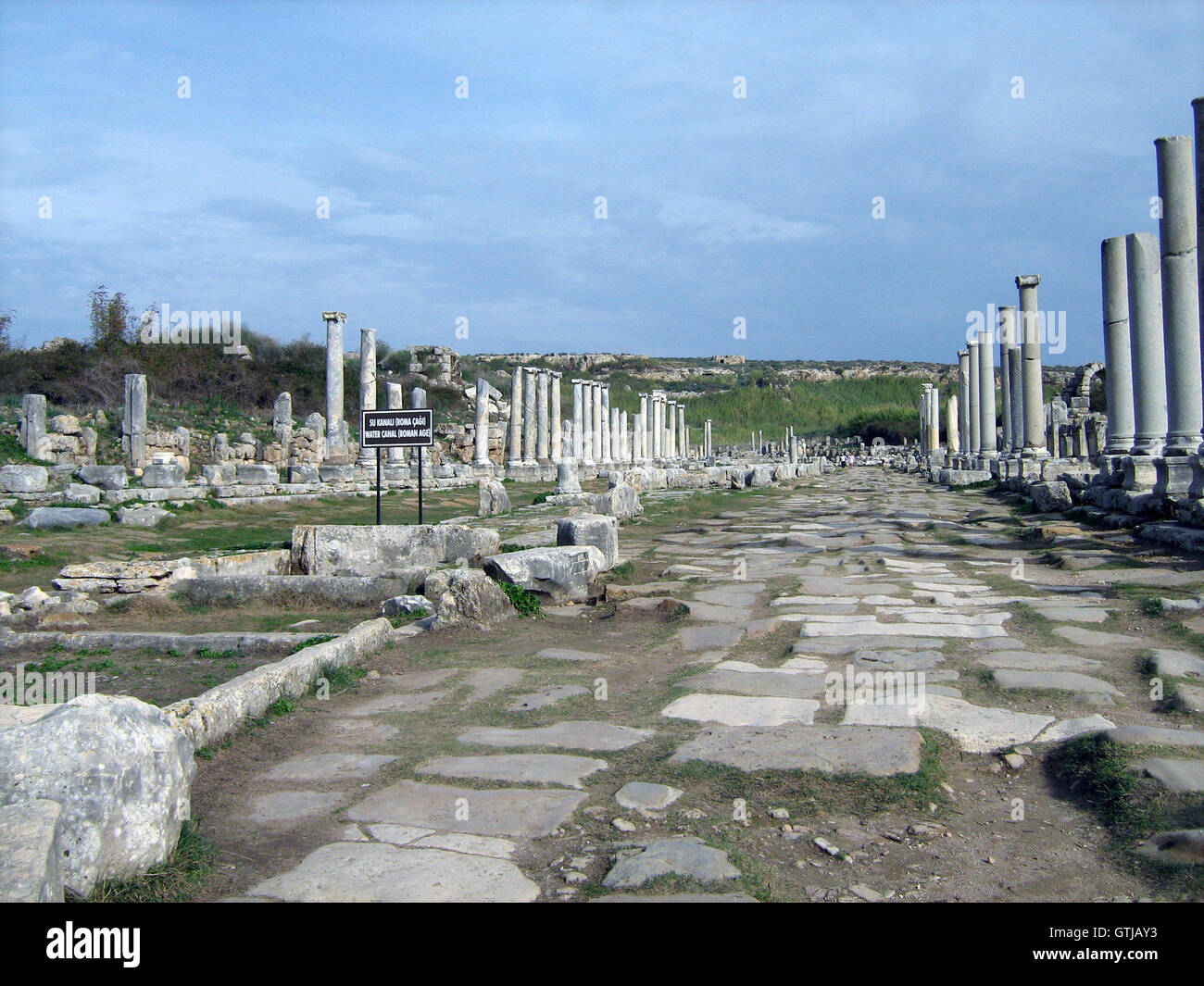 Aspendos or Aspendus Archaeological Site, Antalya province of Turkey ...