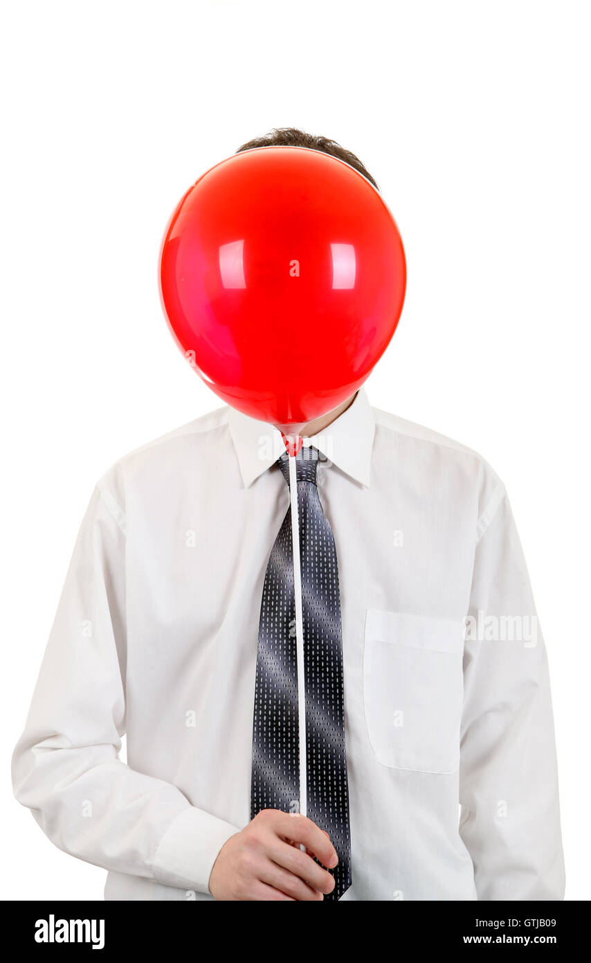 Person with Red Ball Stock Photo - Alamy