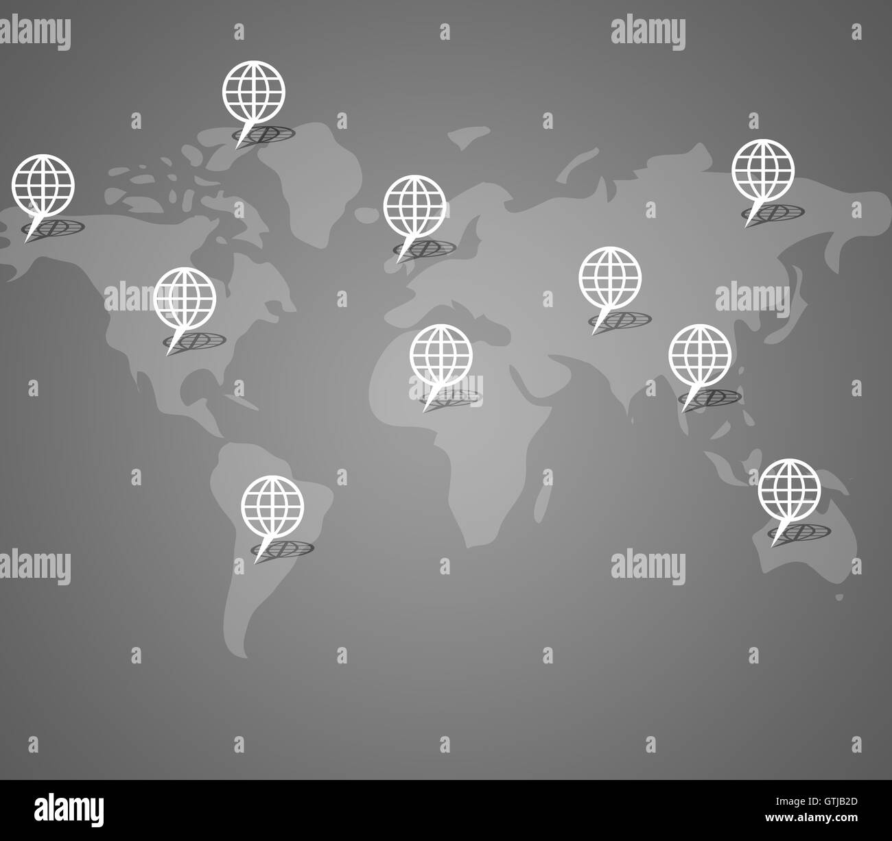 Tech global map Black and White Stock Photos & Images - Alamy