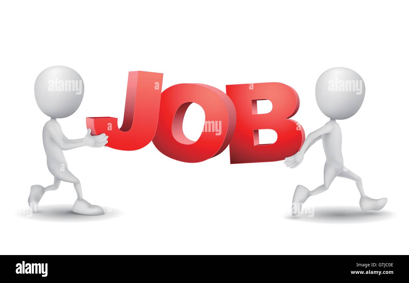 two people carried a word "JOB Stock Vector Image & Art - Alamy