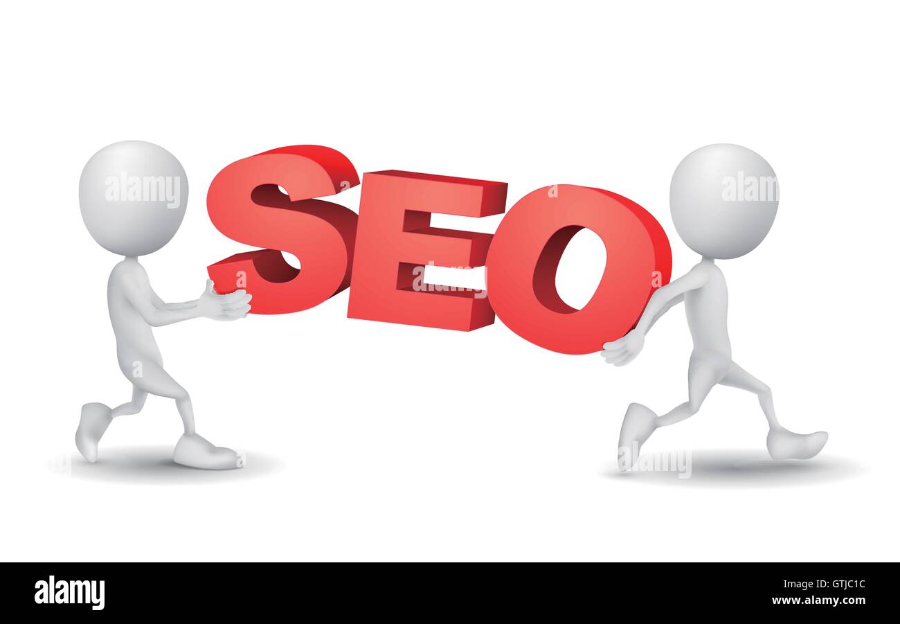 3d man seo search Stock Vector Images - Alamy