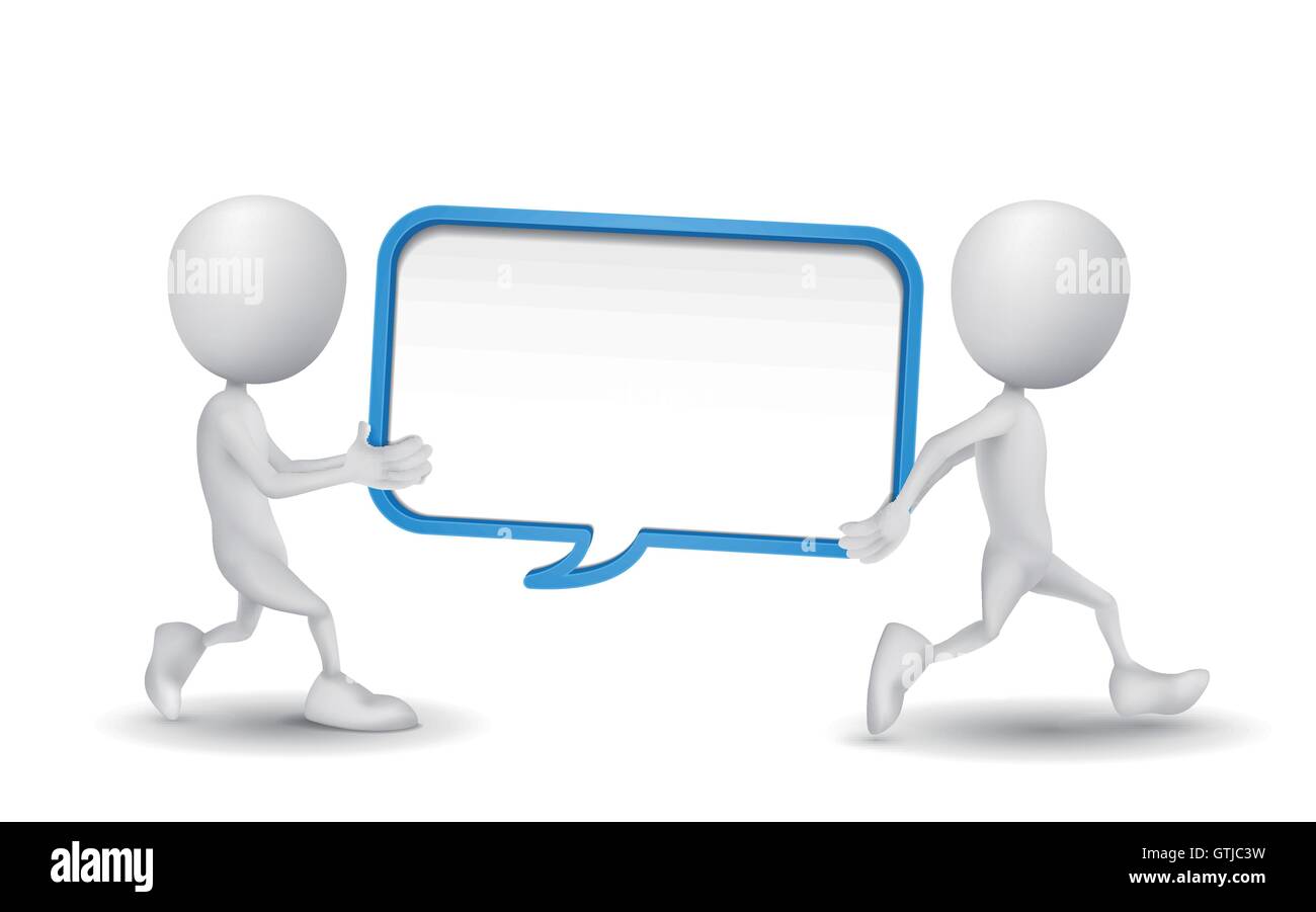 Two blank white speech Stock Vector Images - Alamy