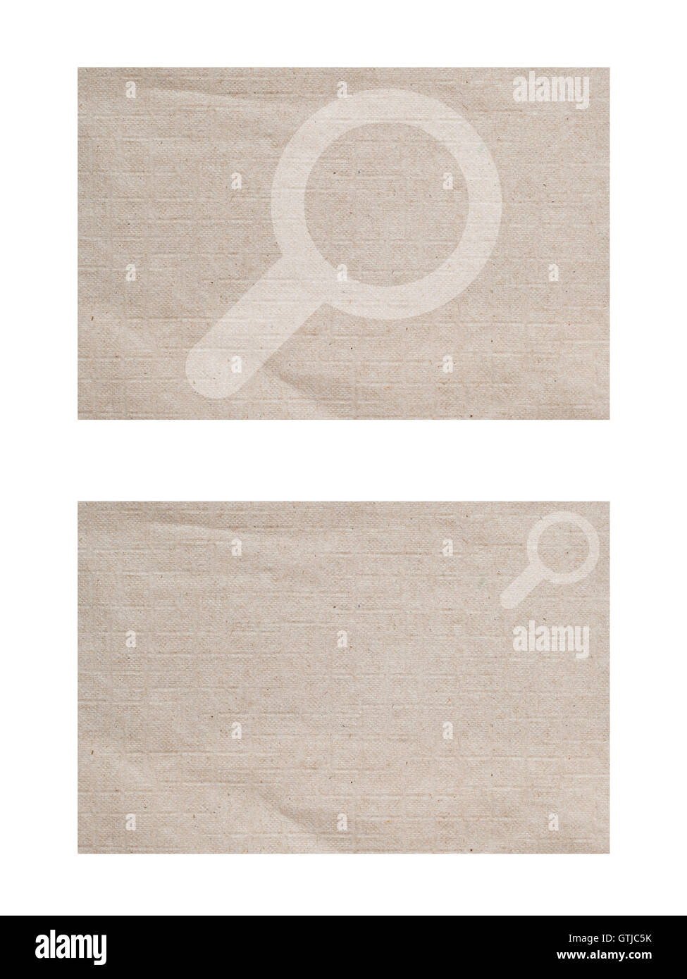 Magnifying glass on paper background and textured Stock Photo - Alamy