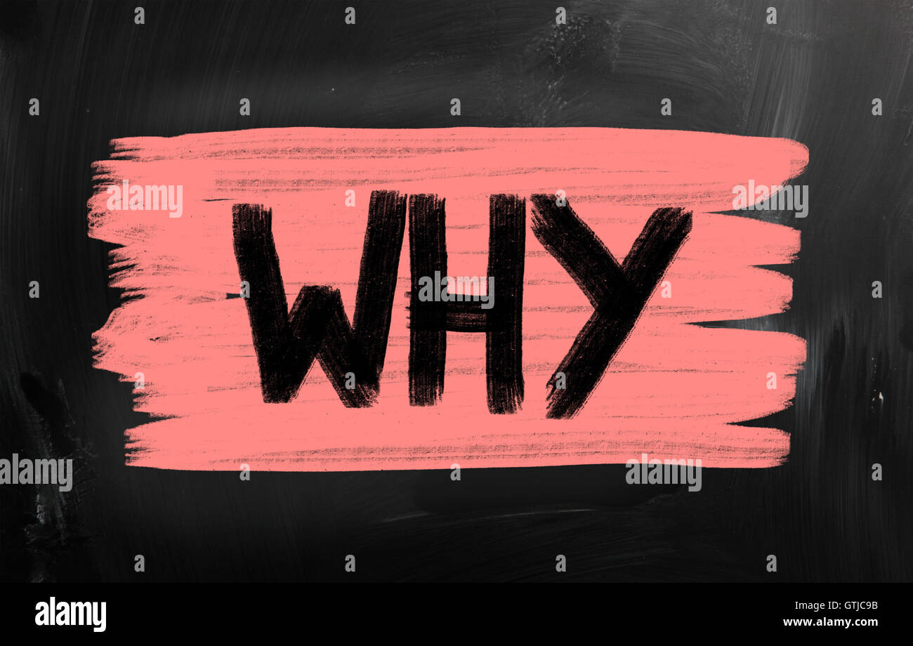 Why handwritten with chalk on a blackboard Stock Photo - Alamy