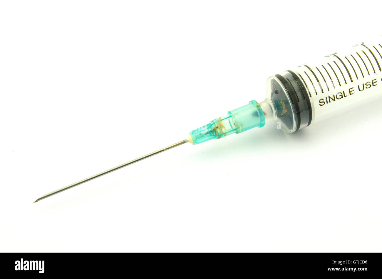 Syringe isolated on white background Stock Photo - Alamy