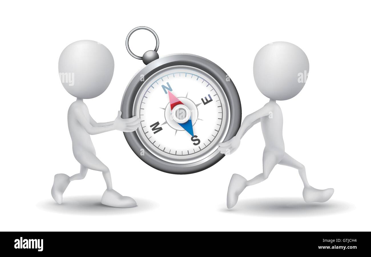 two people carried a compass Stock Vector Image & Art - Alamy