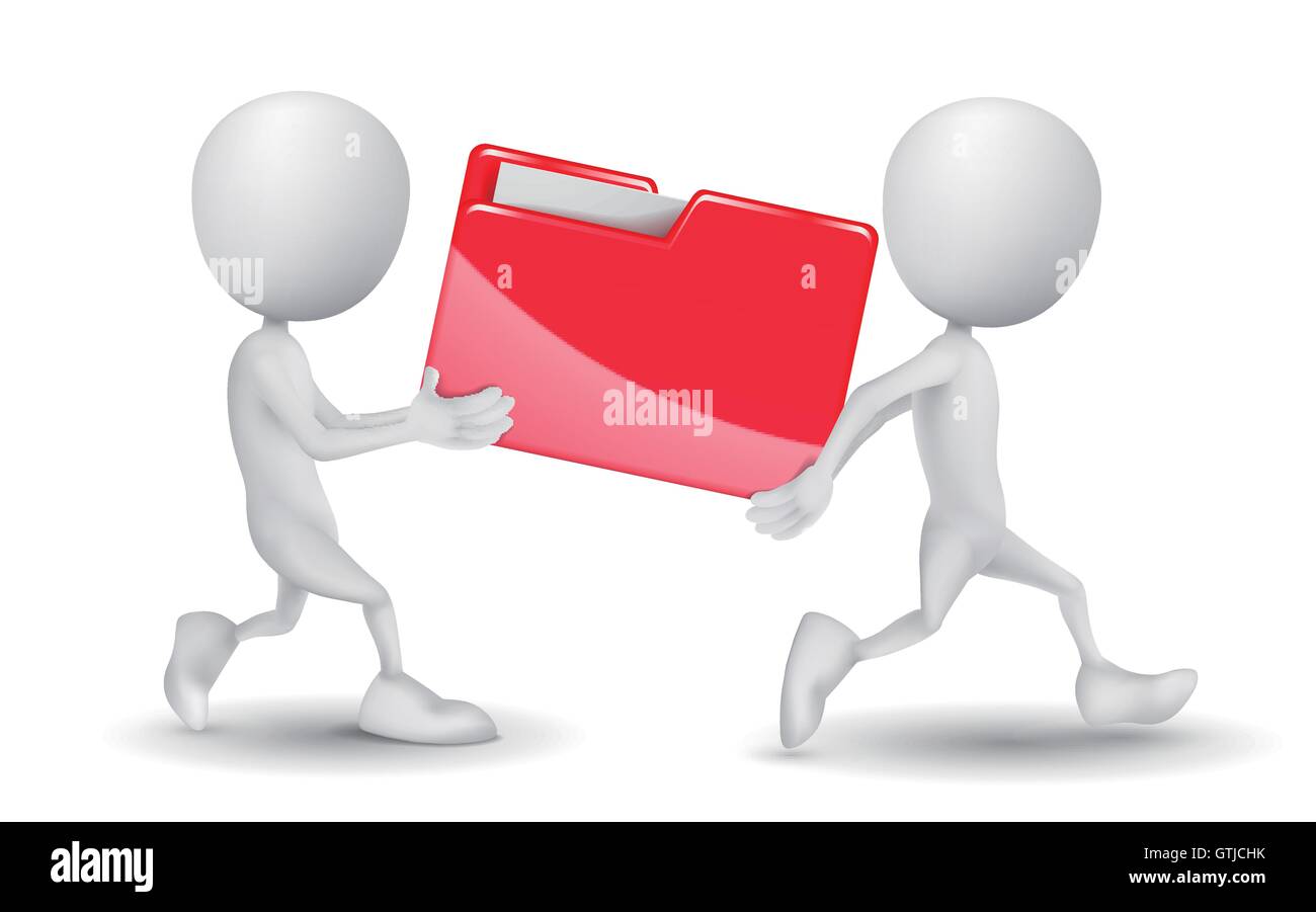 3d people human character folder Stock Vector Images - Alamy