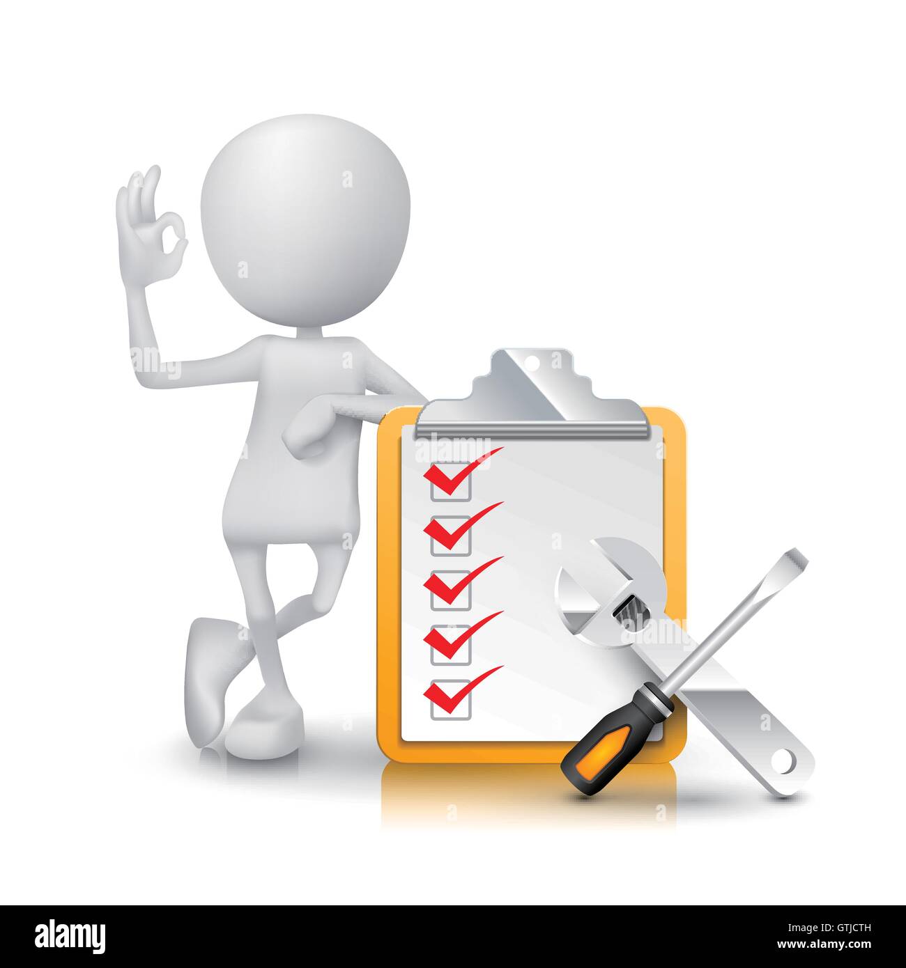 Stick figure checklist hi-res stock photography and images - Alamy