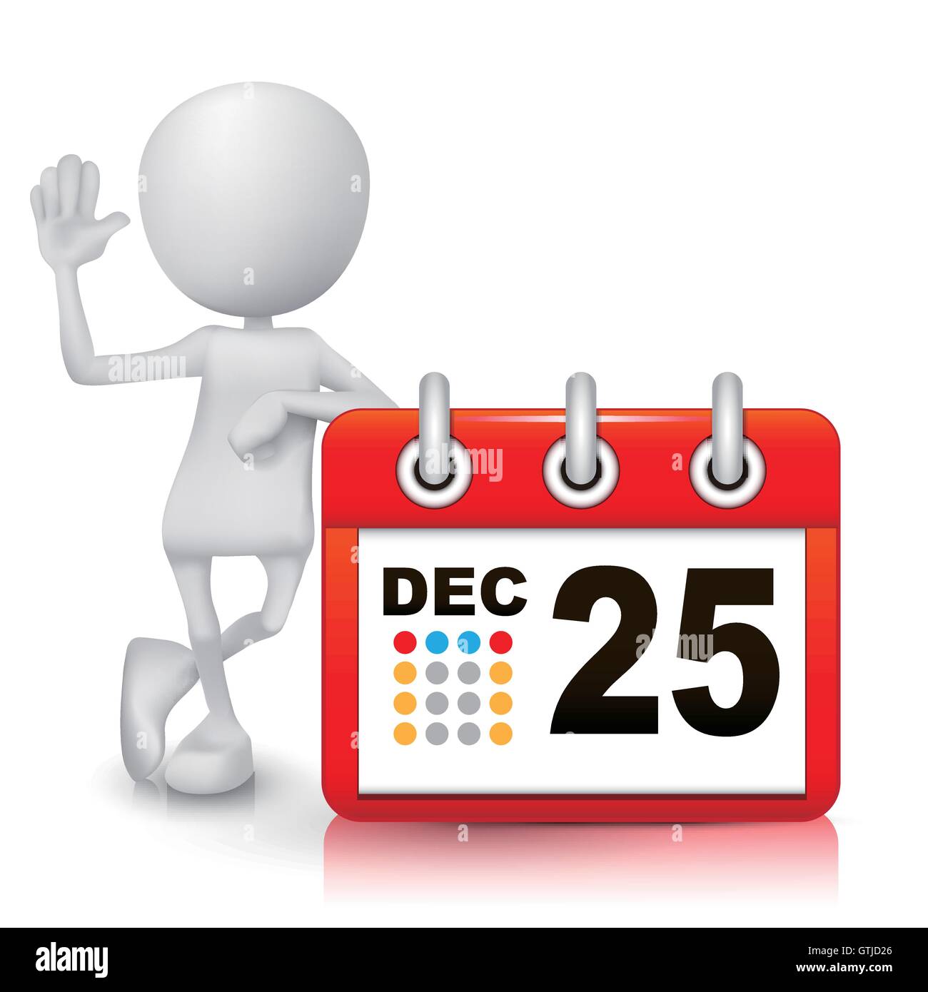 3d person with a calendar Stock Vector Image & Art - Alamy