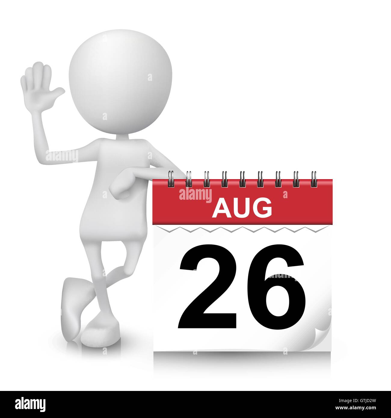 3d person with a calendar Stock Vector Image & Art - Alamy