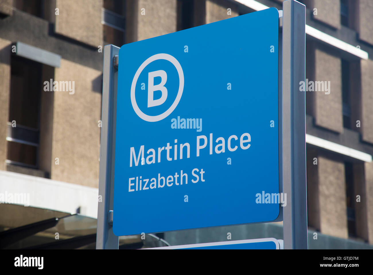 Sydney bus stop interchange sign in Martin Place,Sydney city centre ... Sydney bus stop interchange sign in Martin Place,Sydney city centre ...