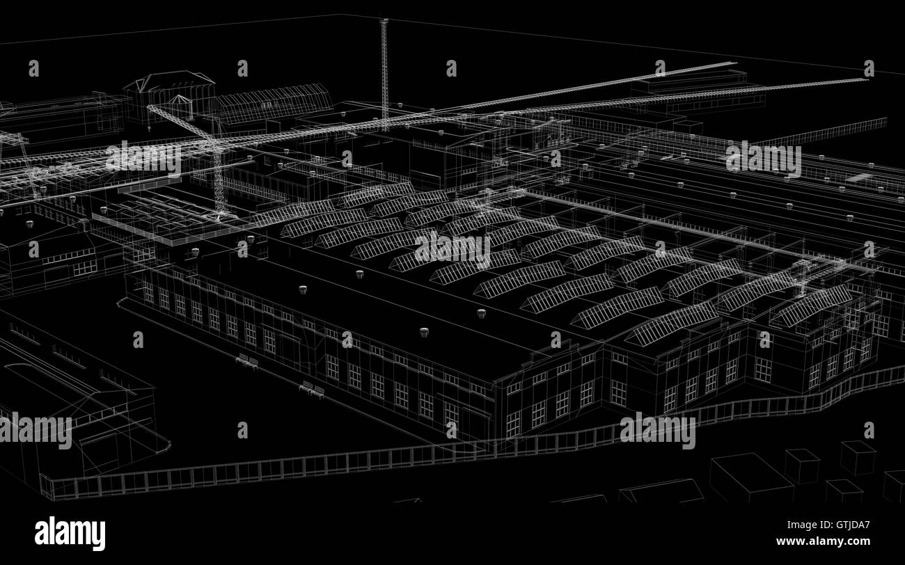 Industrial abstract architecture Stock Photo - Alamy