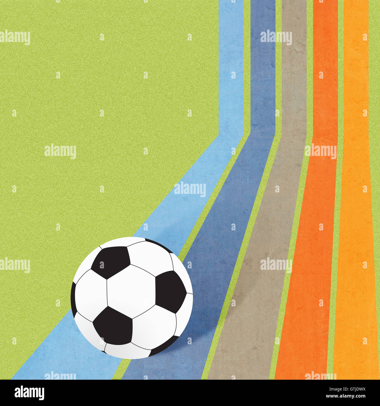 Football soccer on colorful line background Stock Photo - Alamy