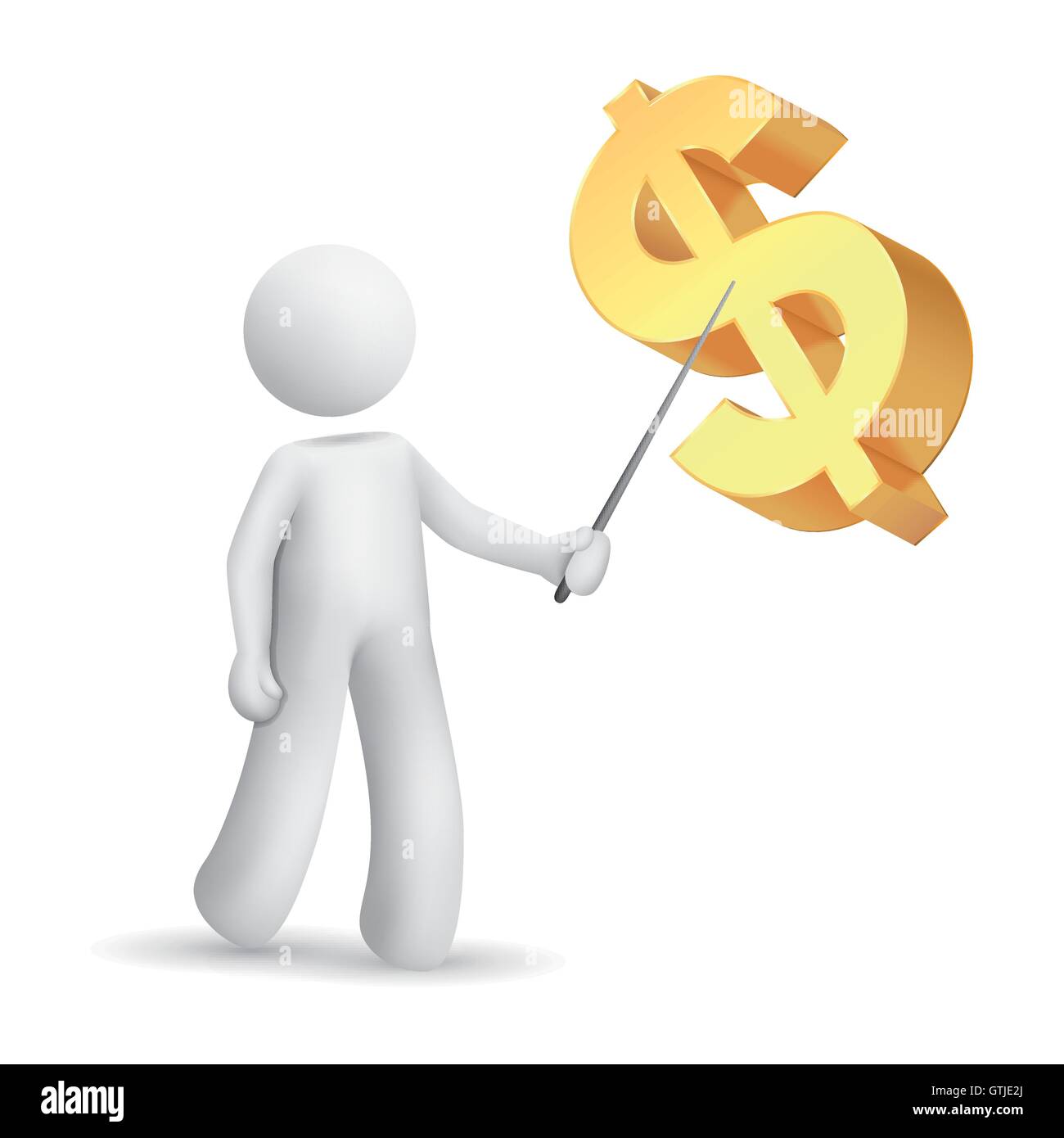 3d render little red man Stock Vector Images - Alamy