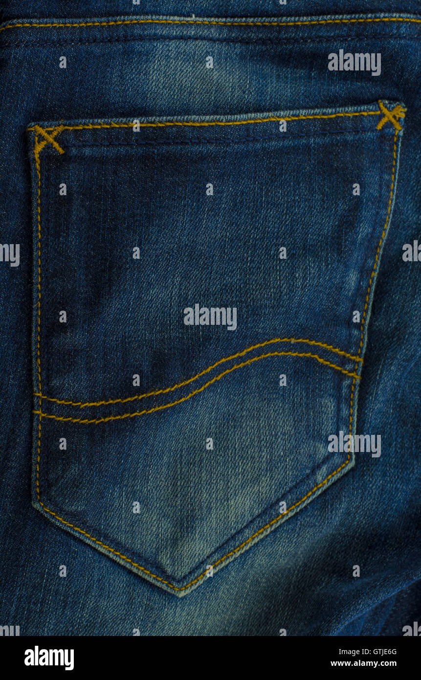 jean pocket blue color background Stock Photo - Alamy