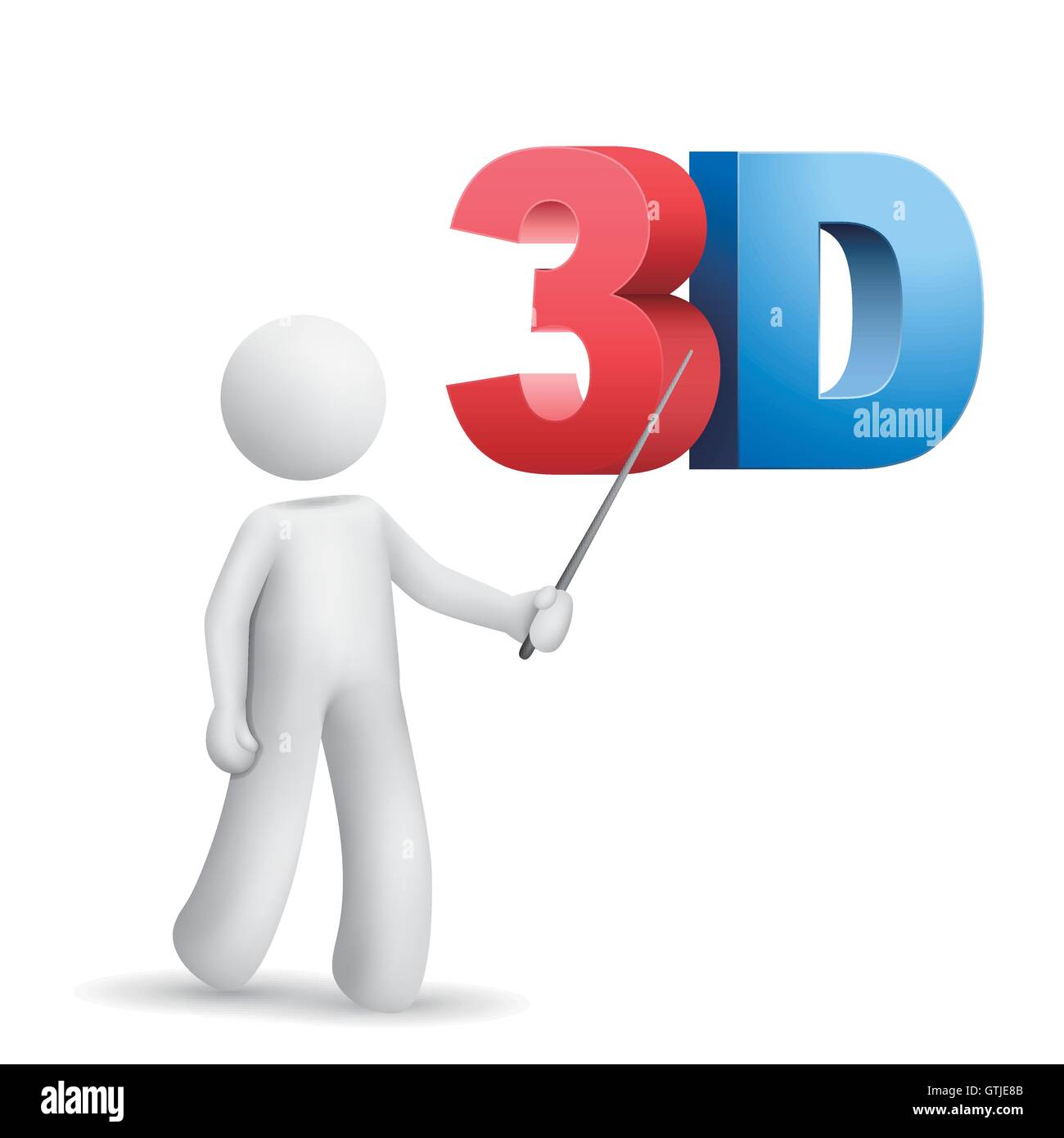 3d rendering isolated man Stock Vector Images - Alamy