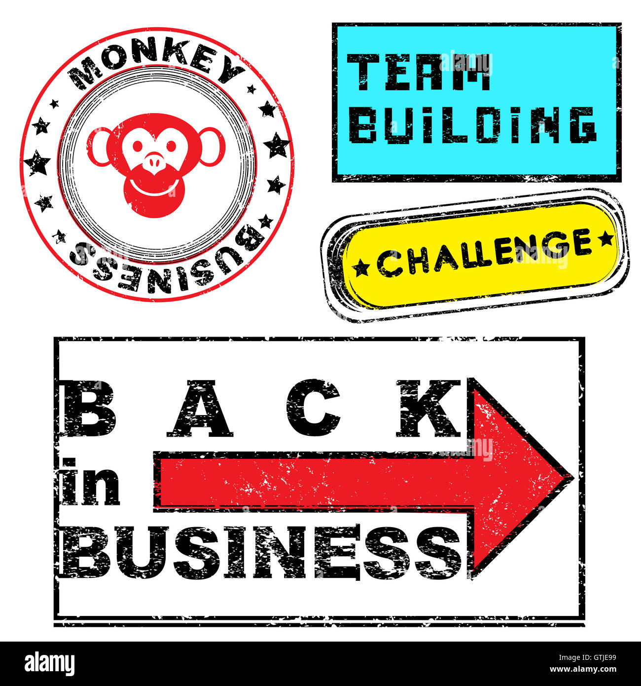 business stamps series Stock Photo - Alamy
