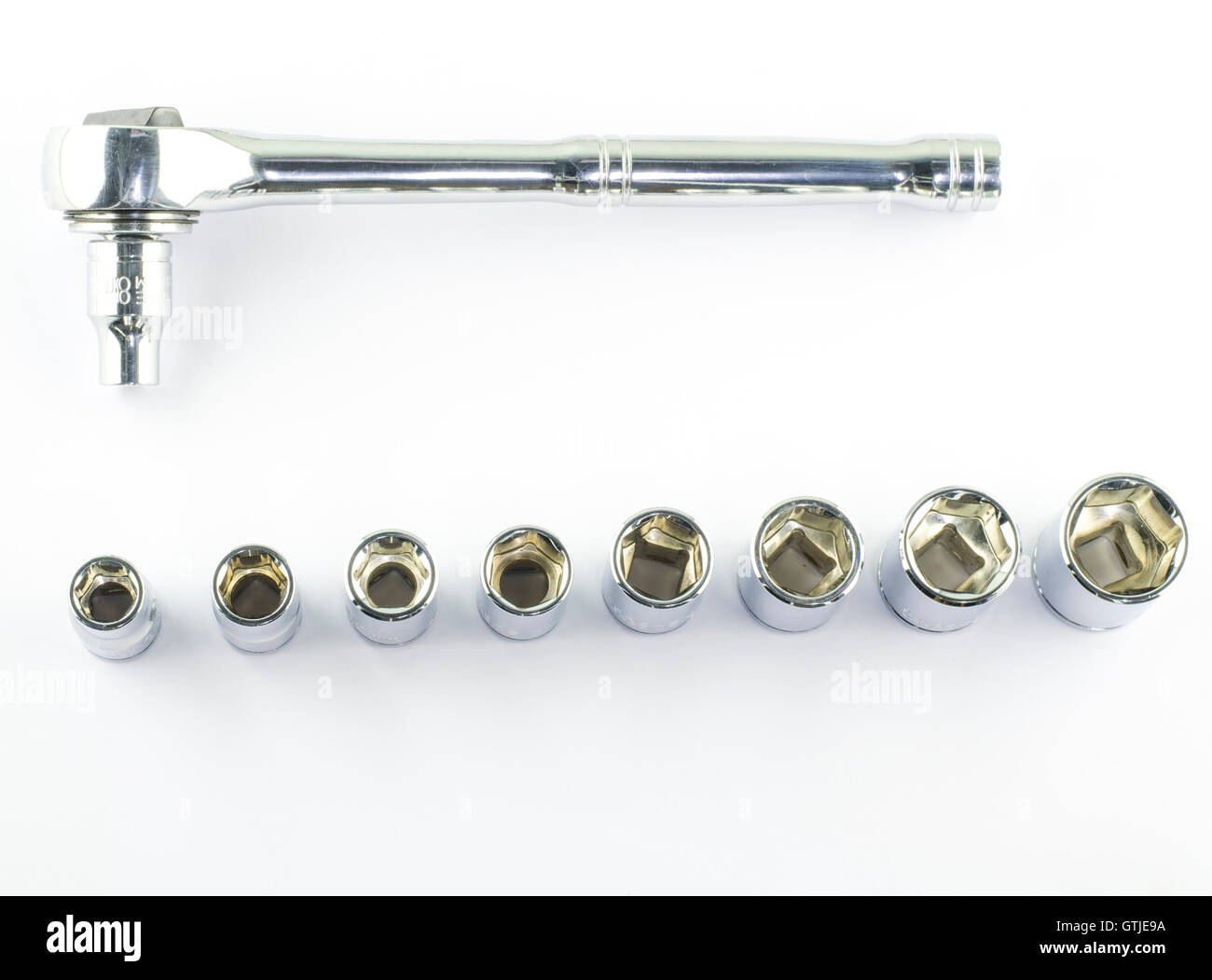 wrench set isolate on white background Stock Photo - Alamy