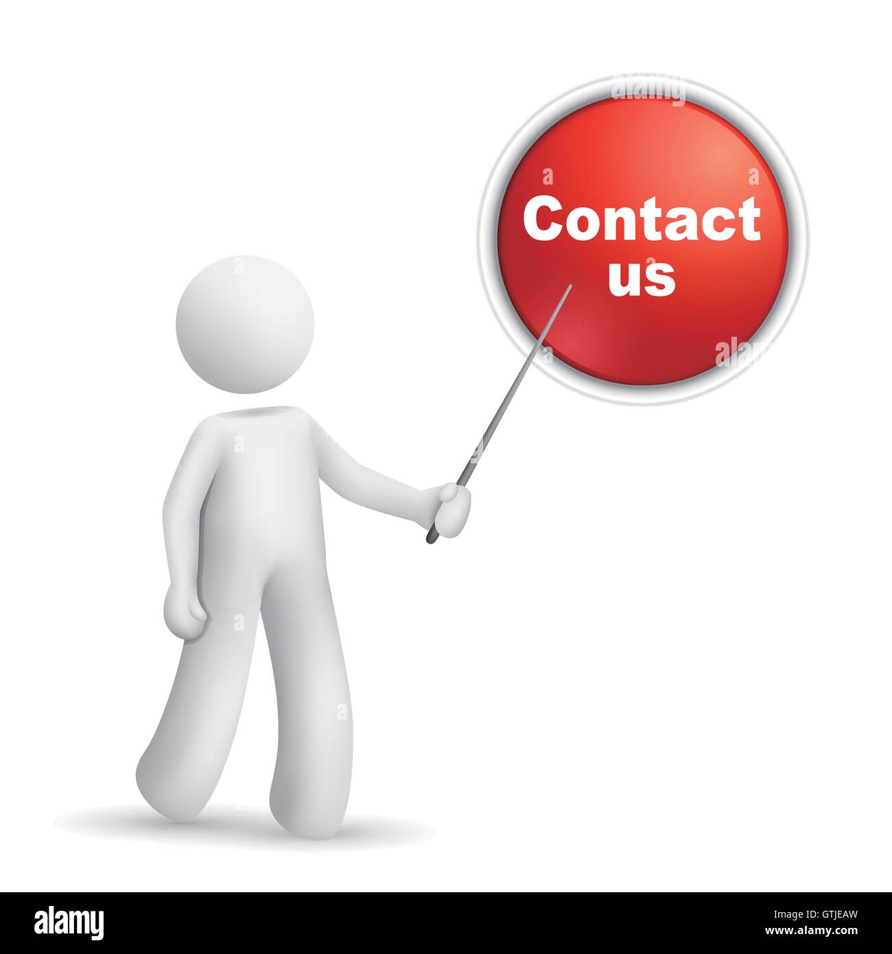 3d little human character pointing Stock Vector Images - Alamy