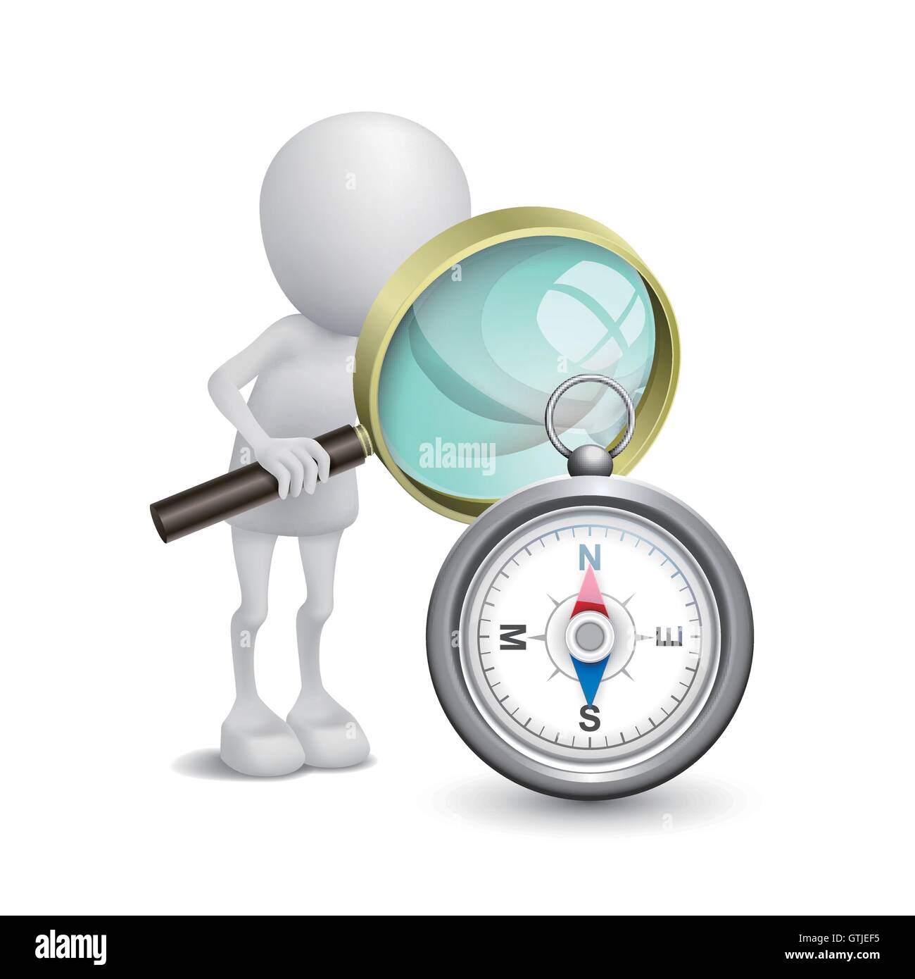 Compass vector pointing south hi-res stock photography and images - Alamy