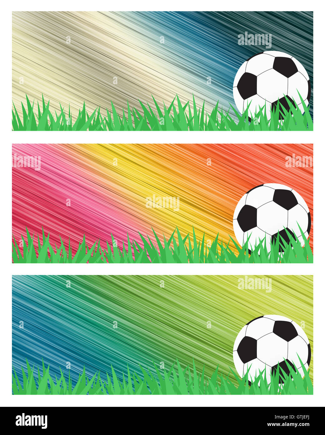 Football soccer on grass and abstract background Stock Photo - Alamy