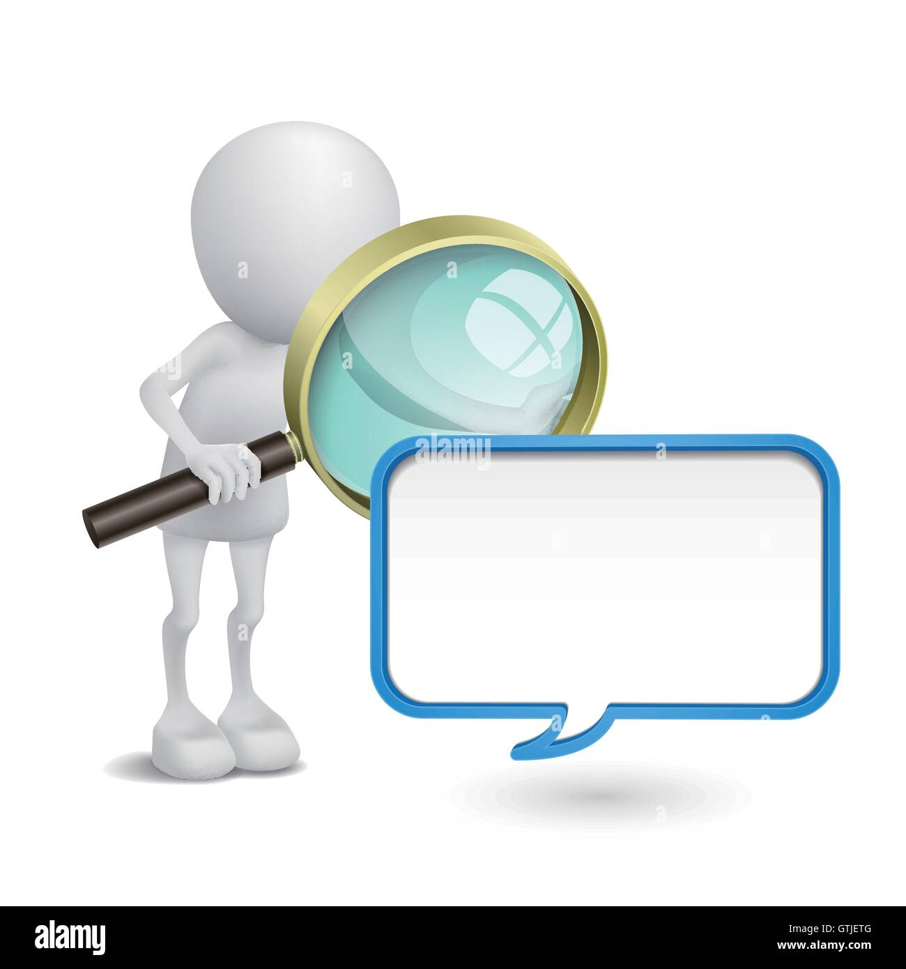 Speech bubble magnifying glass hi-res stock photography and images - Alamy