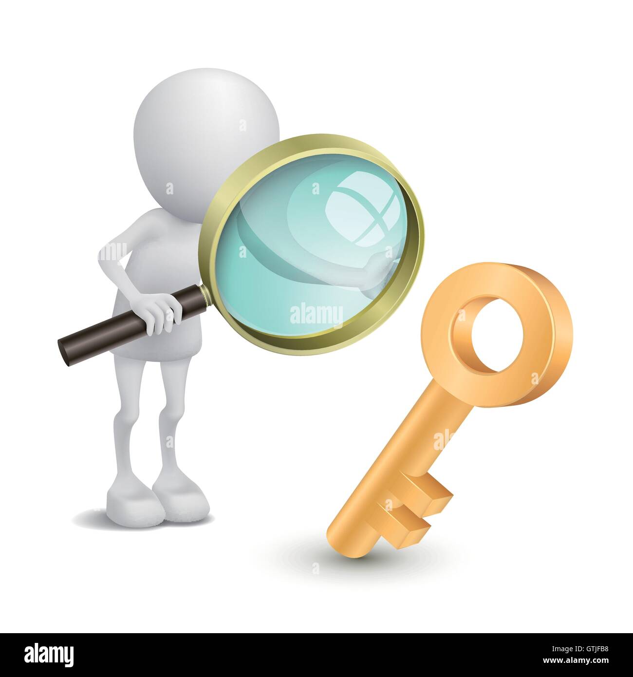 Magnifying glass golden gold Stock Vector Images - Alamy