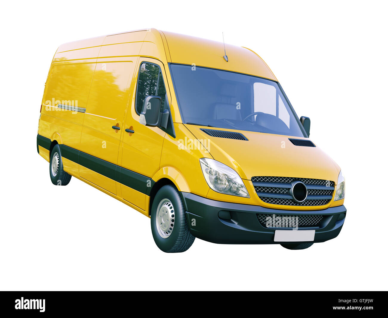 Commercial van isolated Stock Photo - Alamy