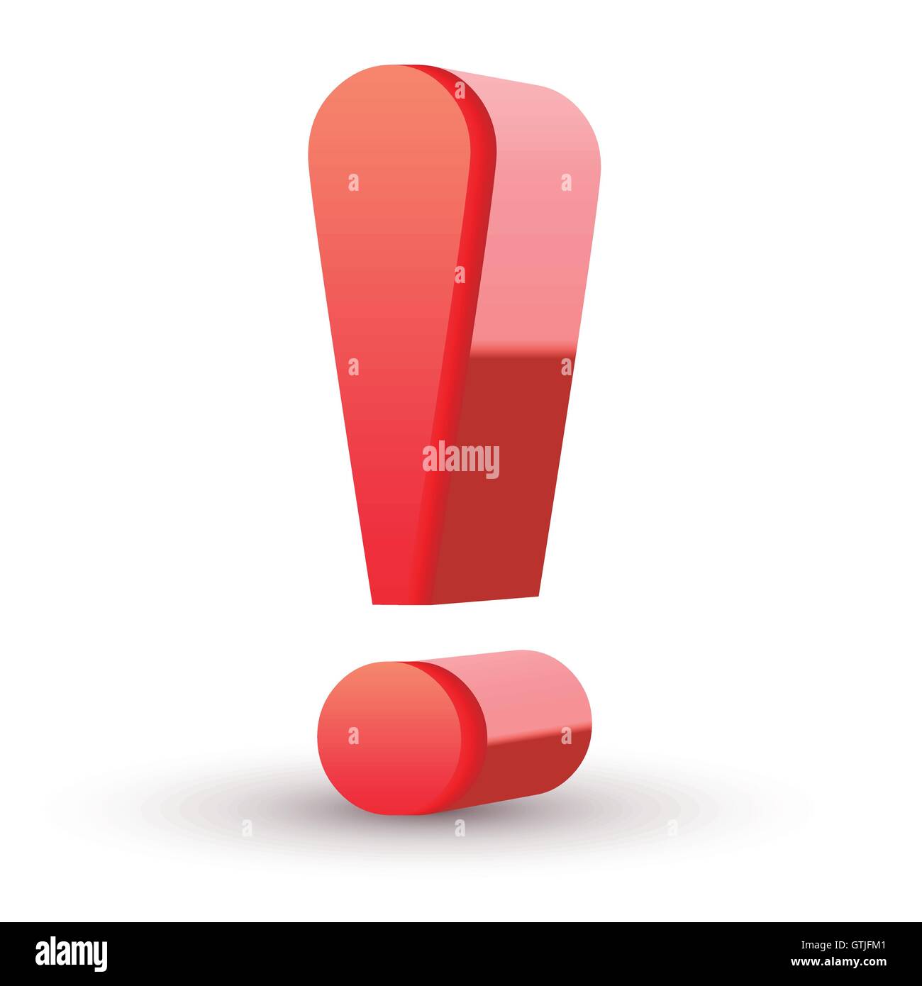 Red exclamation mark isolated white background Stock Vector Image & Art ...