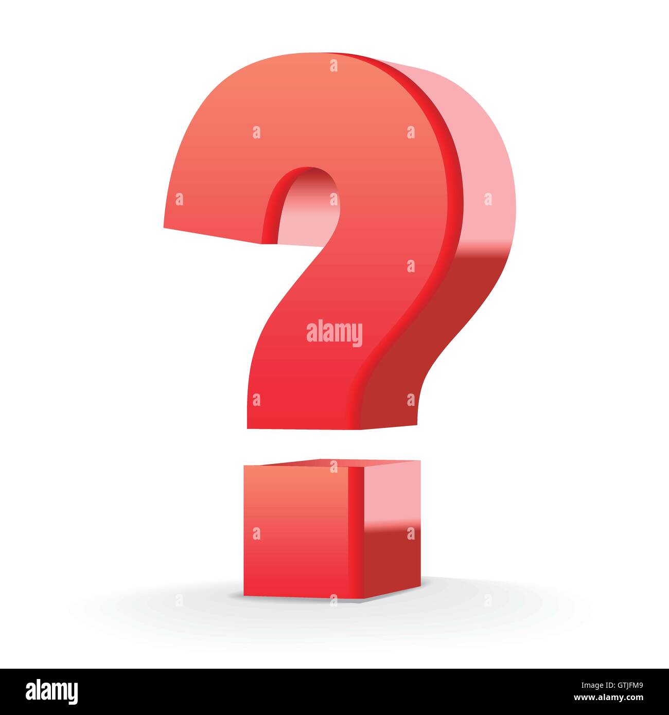 red question mark isolated white background Stock Vector Image & Art ...