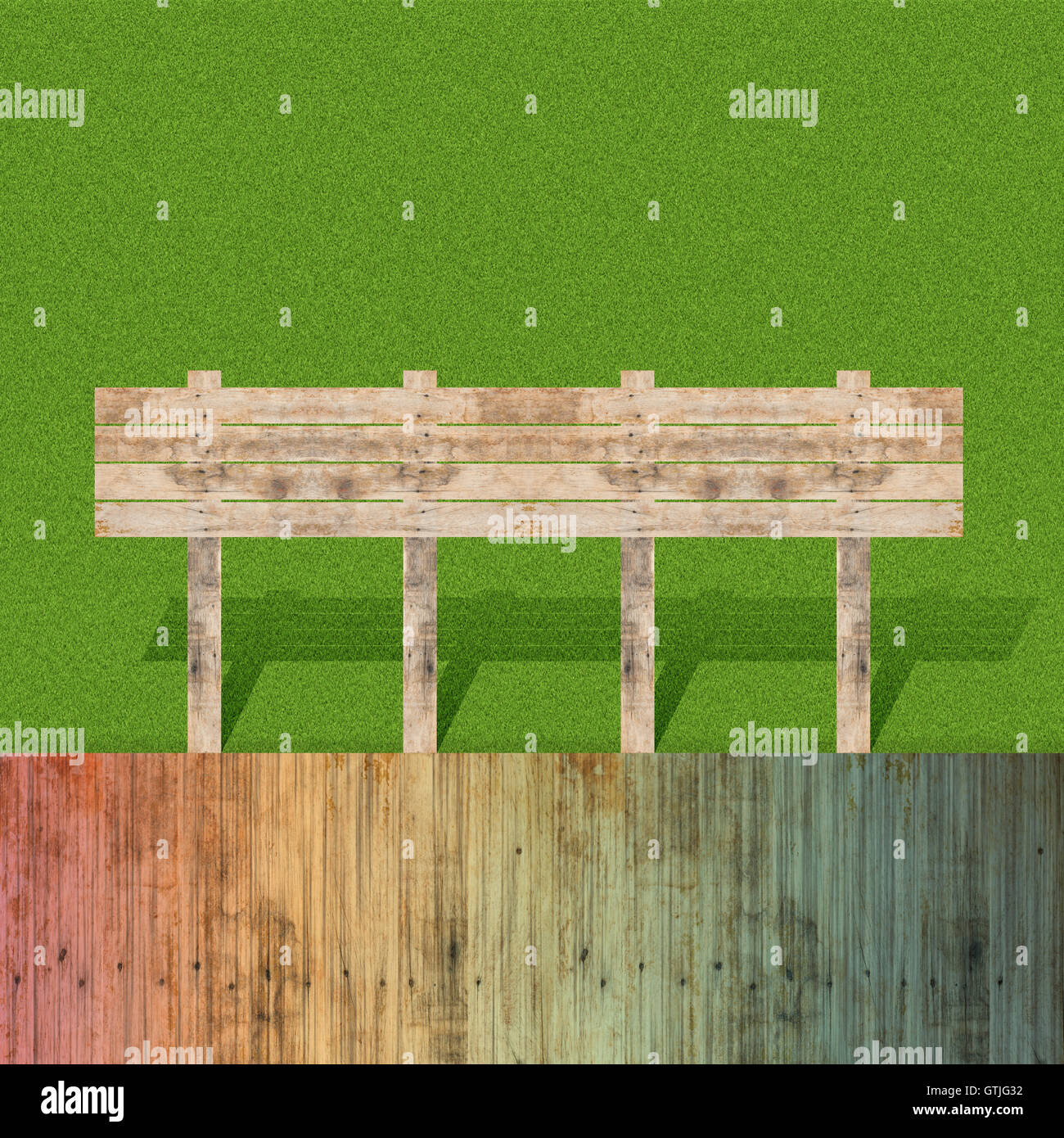 Billboard on grass background and texture Stock Photo - Alamy