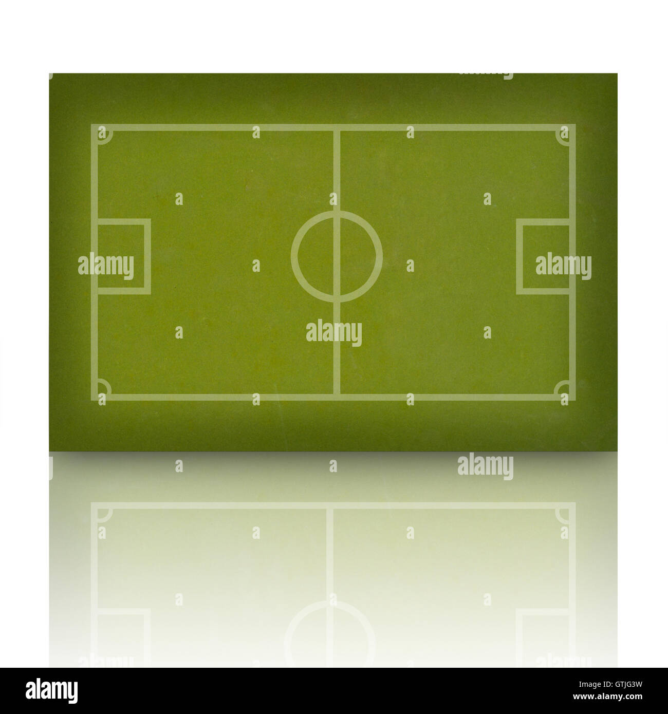 Soccer football on grass field, white background Stock Photo - Alamy