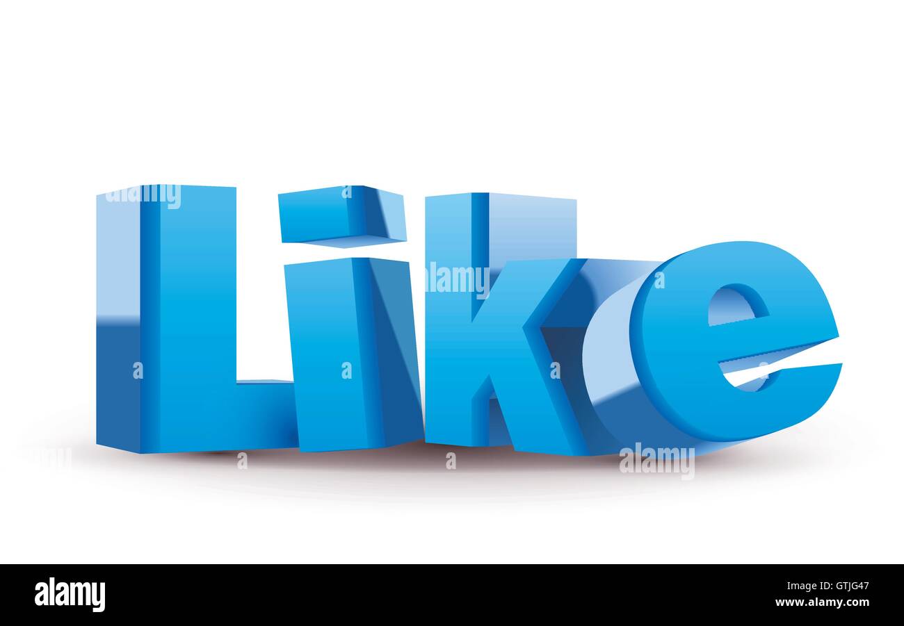 blue word like isolated white background Stock Vector Image & Art - Alamy