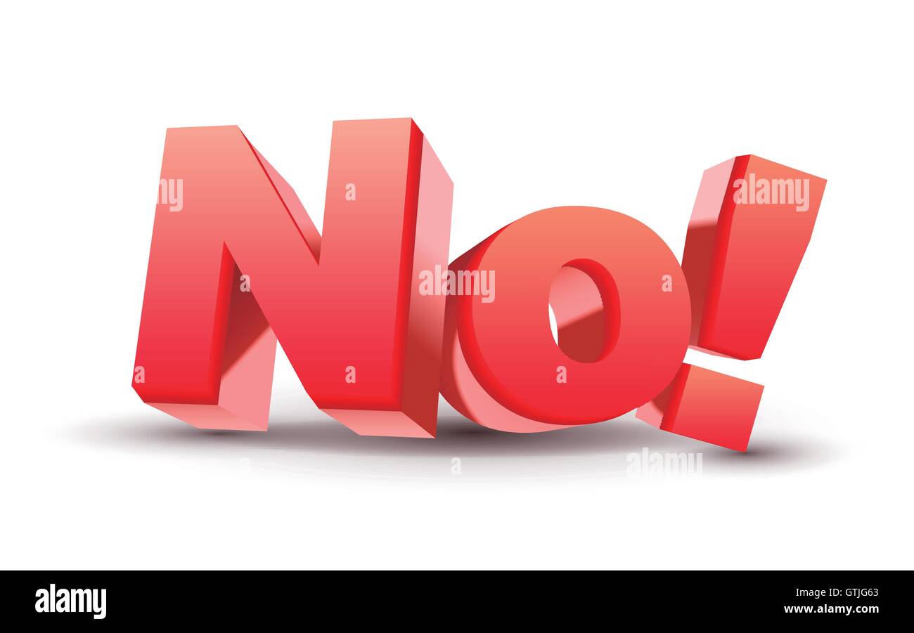 3D No text isolated white background Stock Vector Image & Art - Alamy