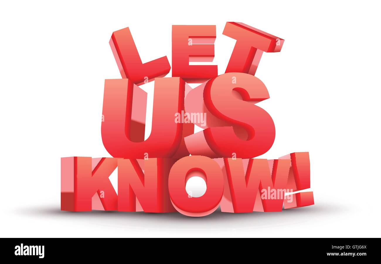 Let know Cut Out Stock Images & Pictures - Alamy