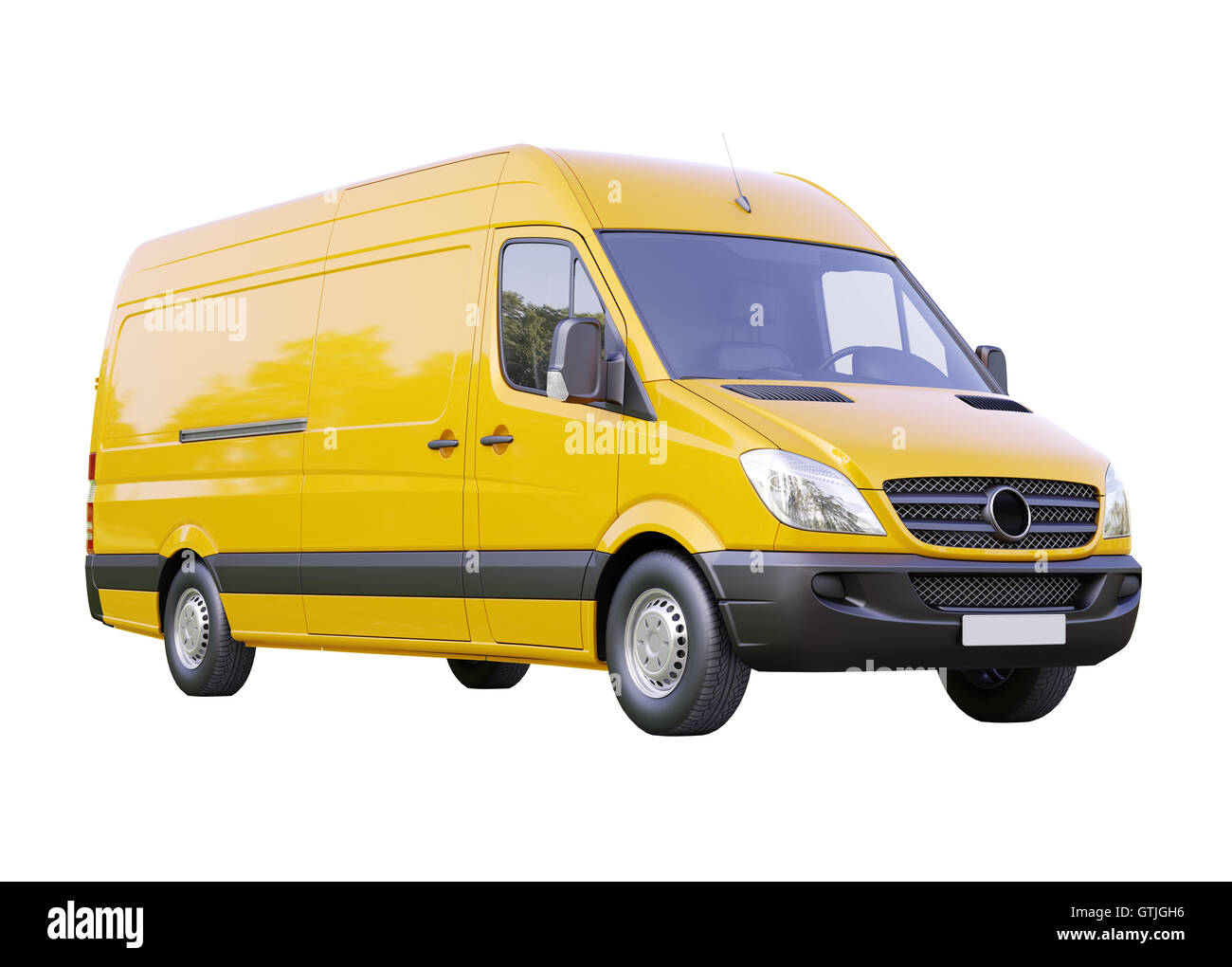 Commercial van isolated Stock Photo - Alamy